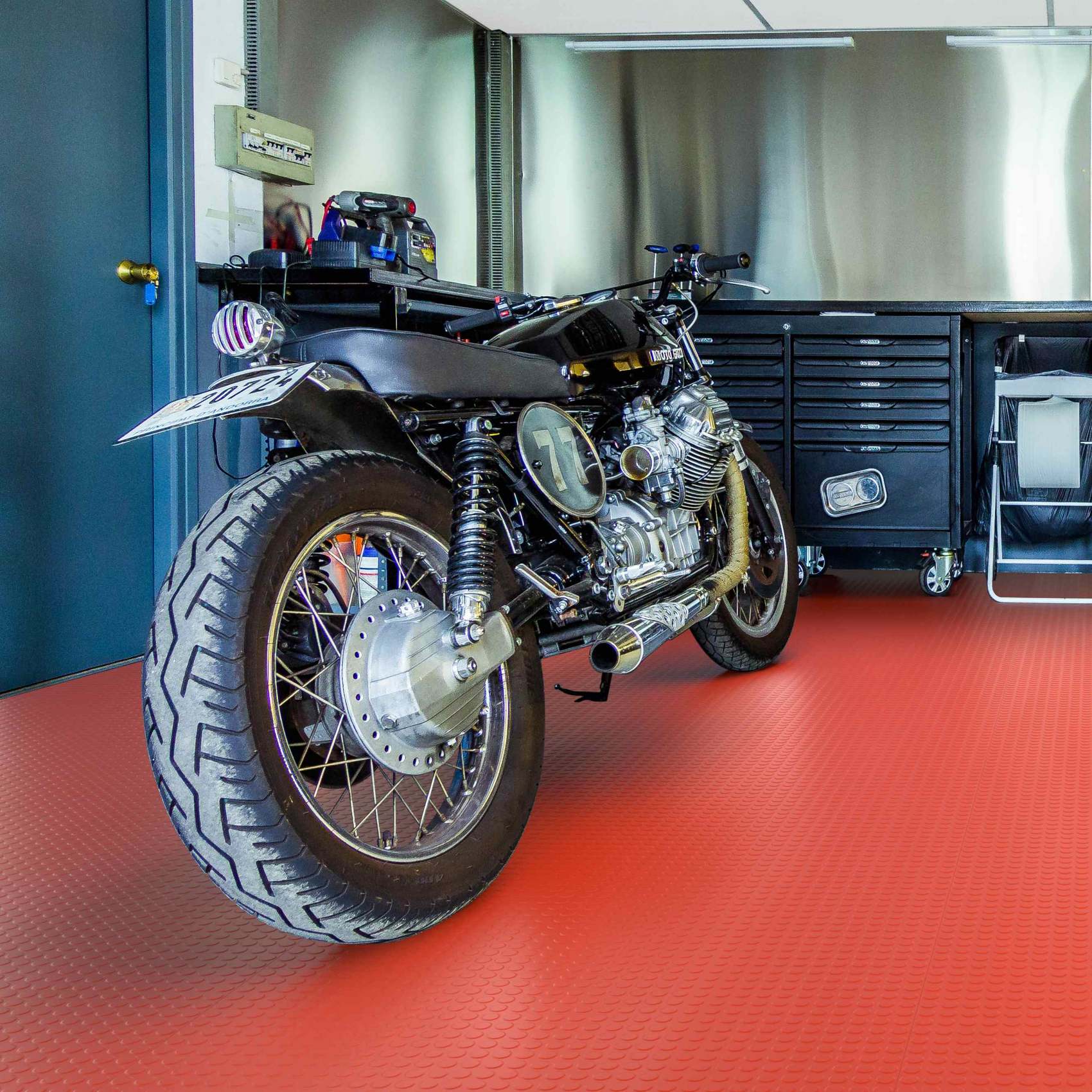 Gummimatte TPE - Noppen Rot 3mm | bodenschutz24.de